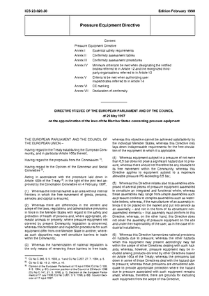 PED Charts and related information - Pressure equipment directive 97/23 ...