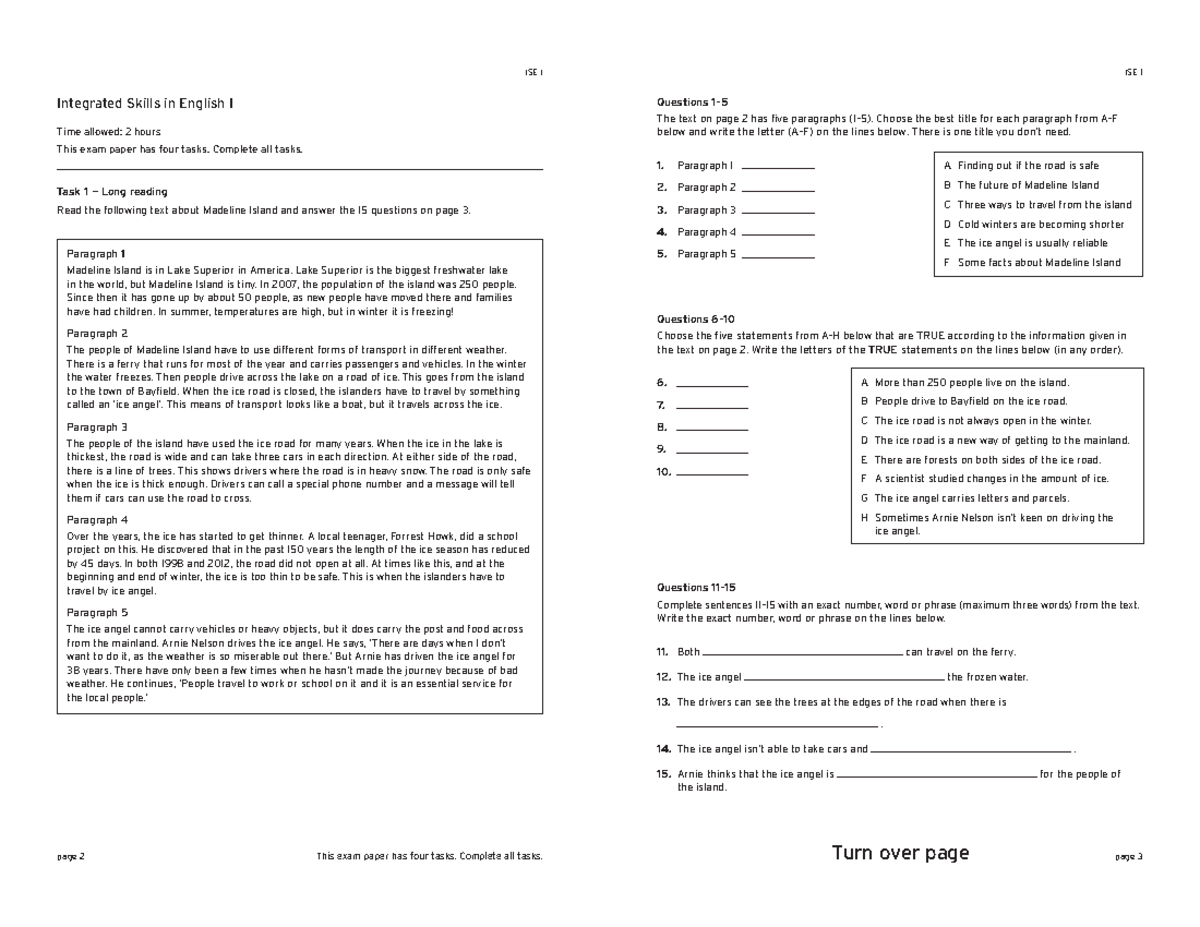 LR b1 - LR b1 - Resumen Practicum I - ISE I page 2 This exam paper has ...