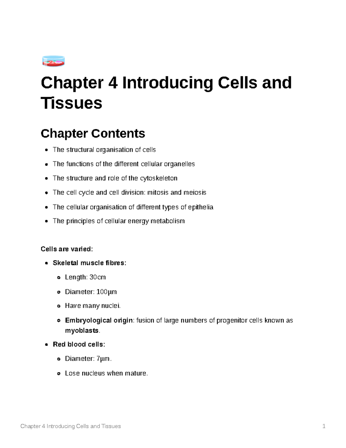 Human Physiology Chapter 4 Introducing Cells and Tissues - Chapter 4 ... Human Physiology Chapter 4 Introducing Cells and Tissues - Chapter 4 ...