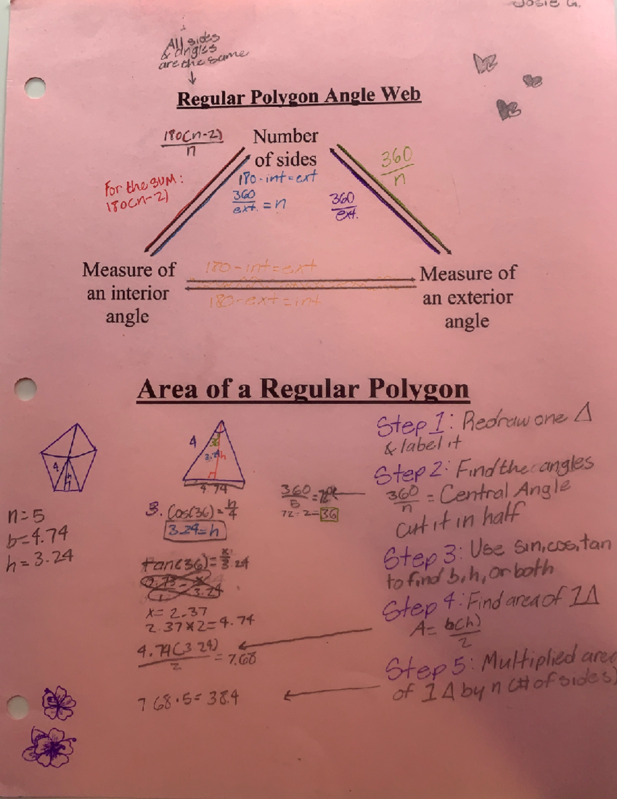 Area of Regular Polygons Toolkit - Studocu