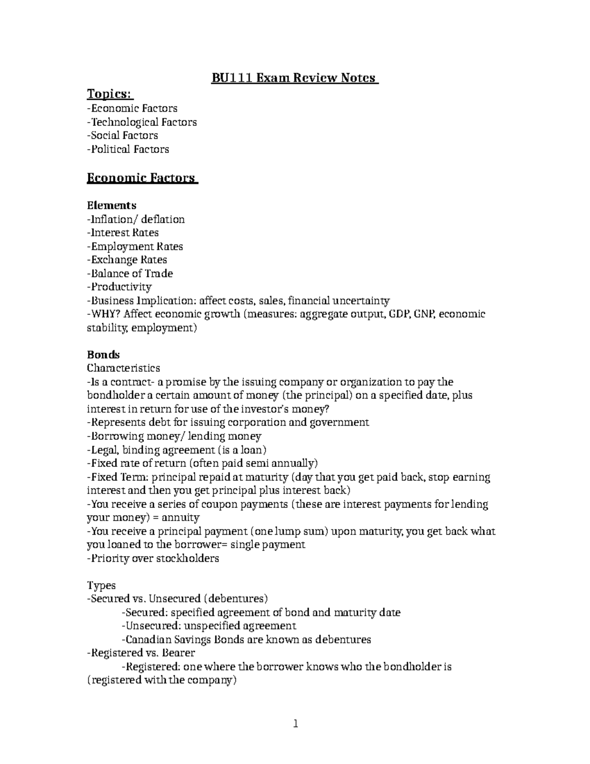 BU111 Exam Review Notes - Strategic Management - KCAU - Studocu