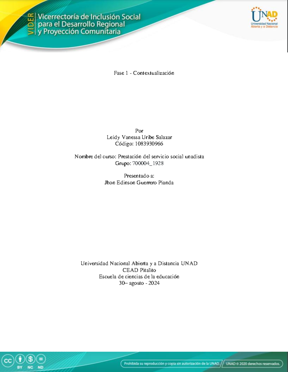 Fase 1 - ruta de evacion de ejercicios - Fase 1 - Contextualización Por ...