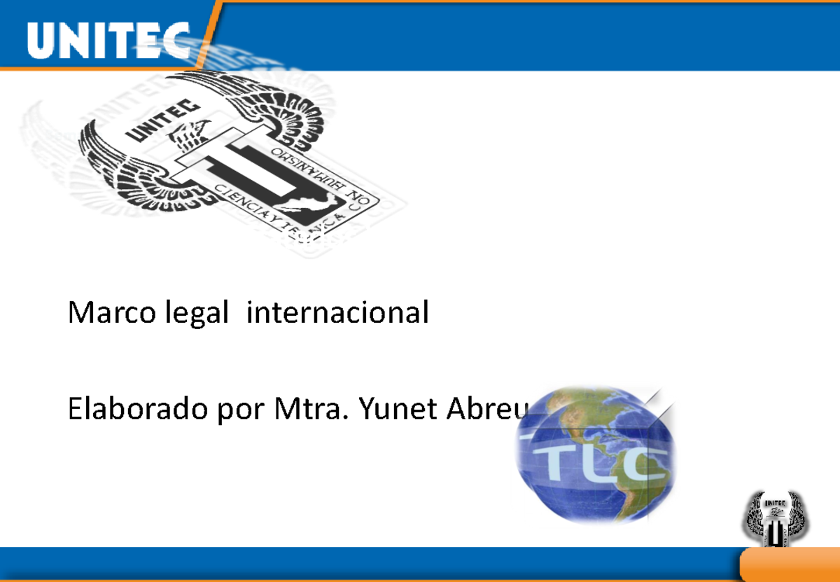 Marco juridico internacional tlc - Tratados internacionales en materia ...
