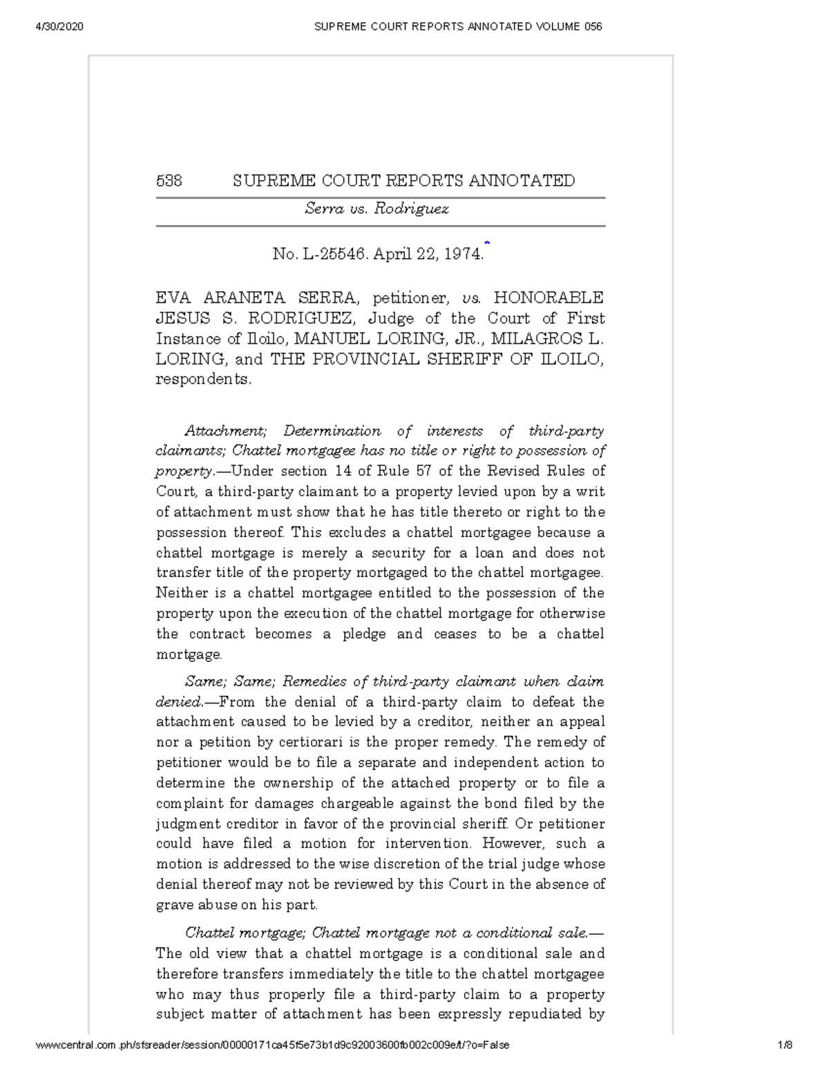 5c sierra vs rodriguez - CASE - 538 SUPREME COURT REPORTS ANNOTATED ...