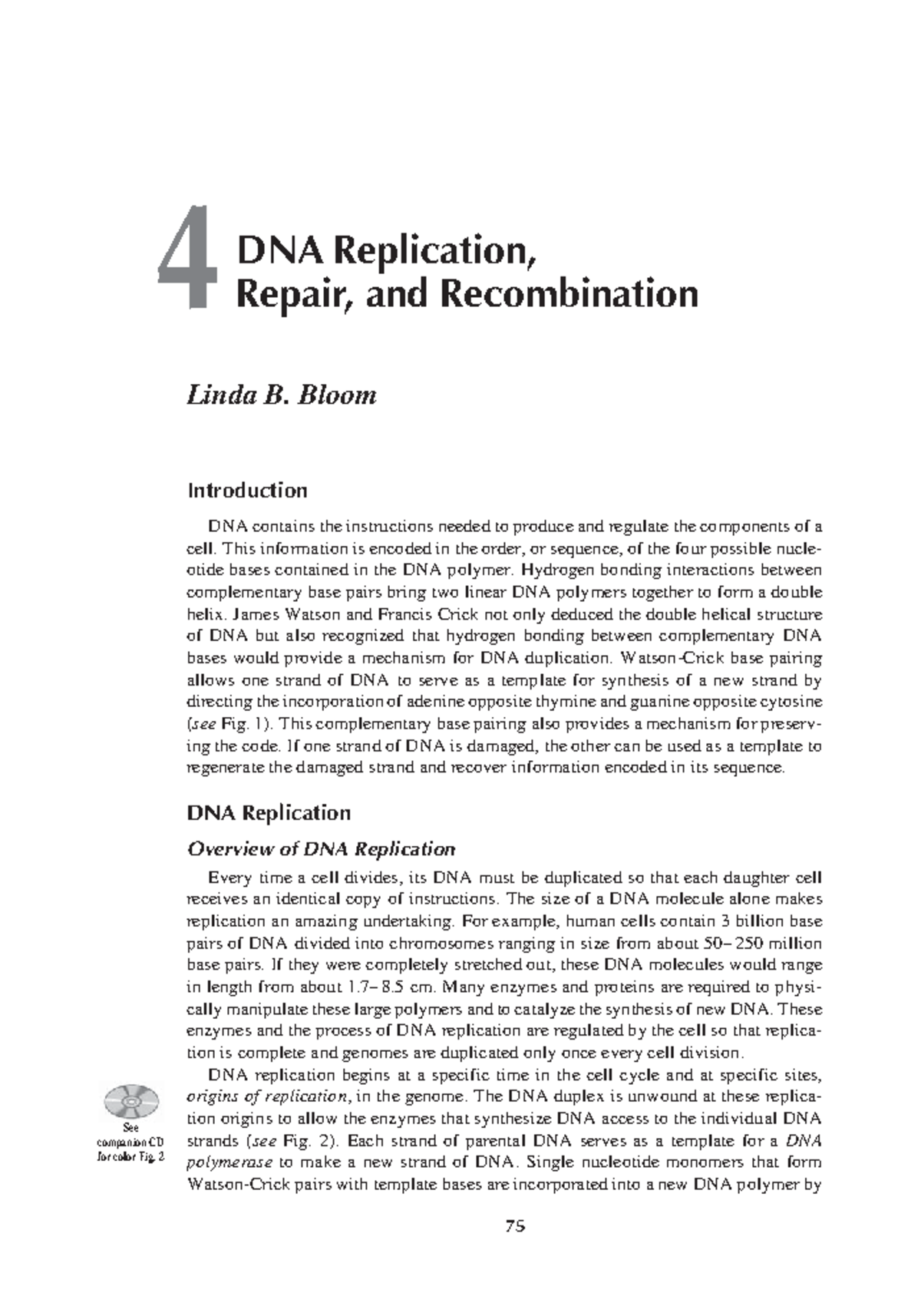 Introduction to bioinformatics-30 - DNA Replication — 75 4 75 DNA ...