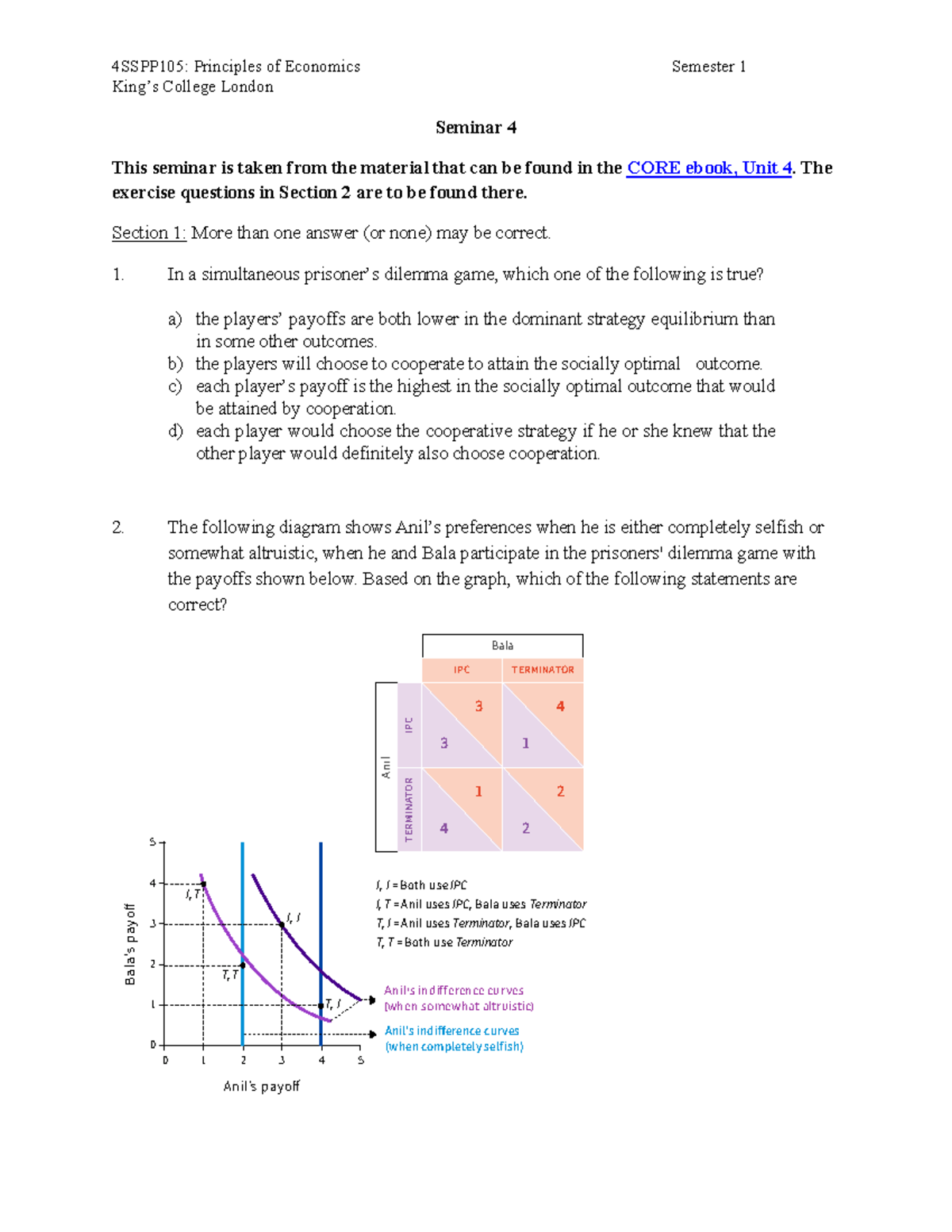 Seminar 4 - unit 4 - seminar questions - 4SSPP109 - KCL - Studocu