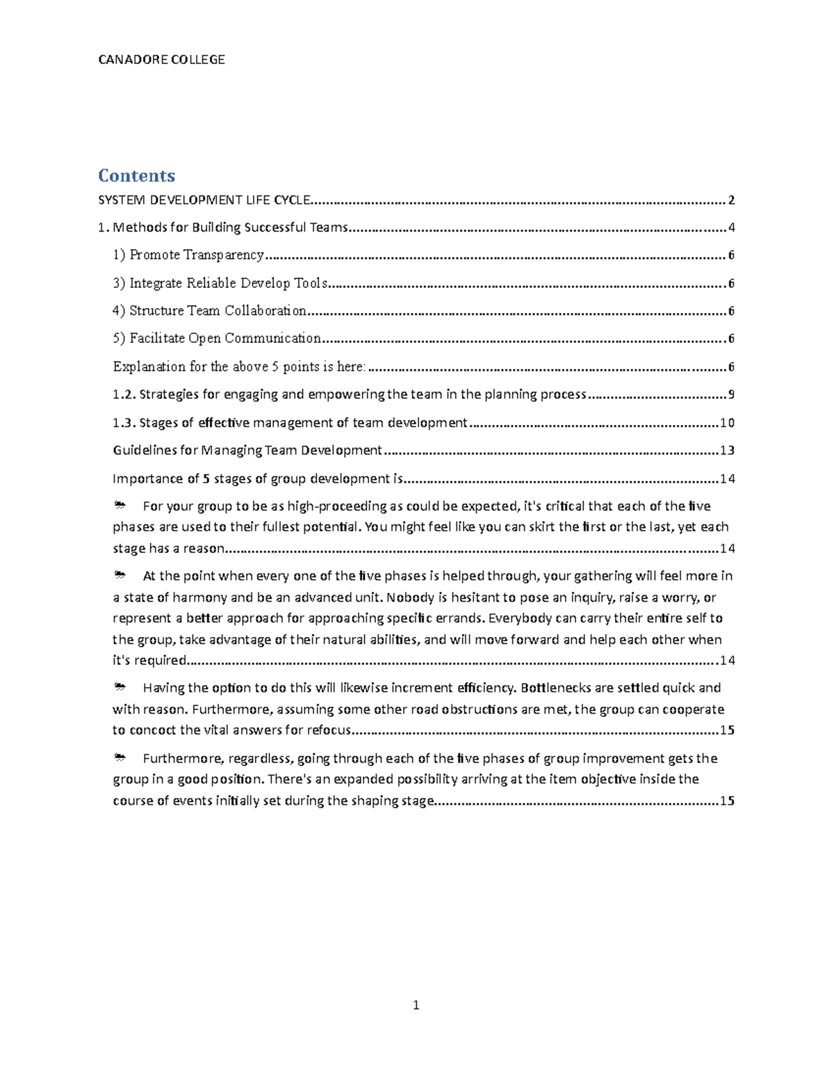 Assignment 1 OF SDLC ITM - 120 - Contents SYSTEM DEVELOPMENT LIFE - Studocu