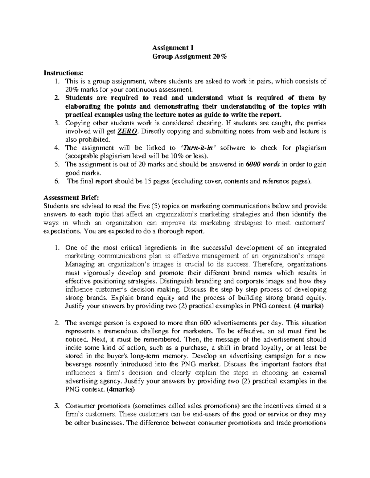 BA330 Mark Comms.docx Assignment - Warning: TT: undefined function: 22 Assignment 1 Group ...