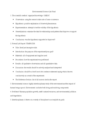 APES Unit 8 Notes - Unit 8 - Aquatic and Terrestrial Pollution - Unit 8 ...