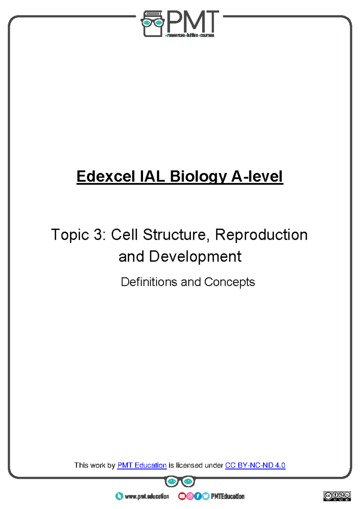 3. Cell structure, reproduction and development - bit/pmt-edu-cc bit ...