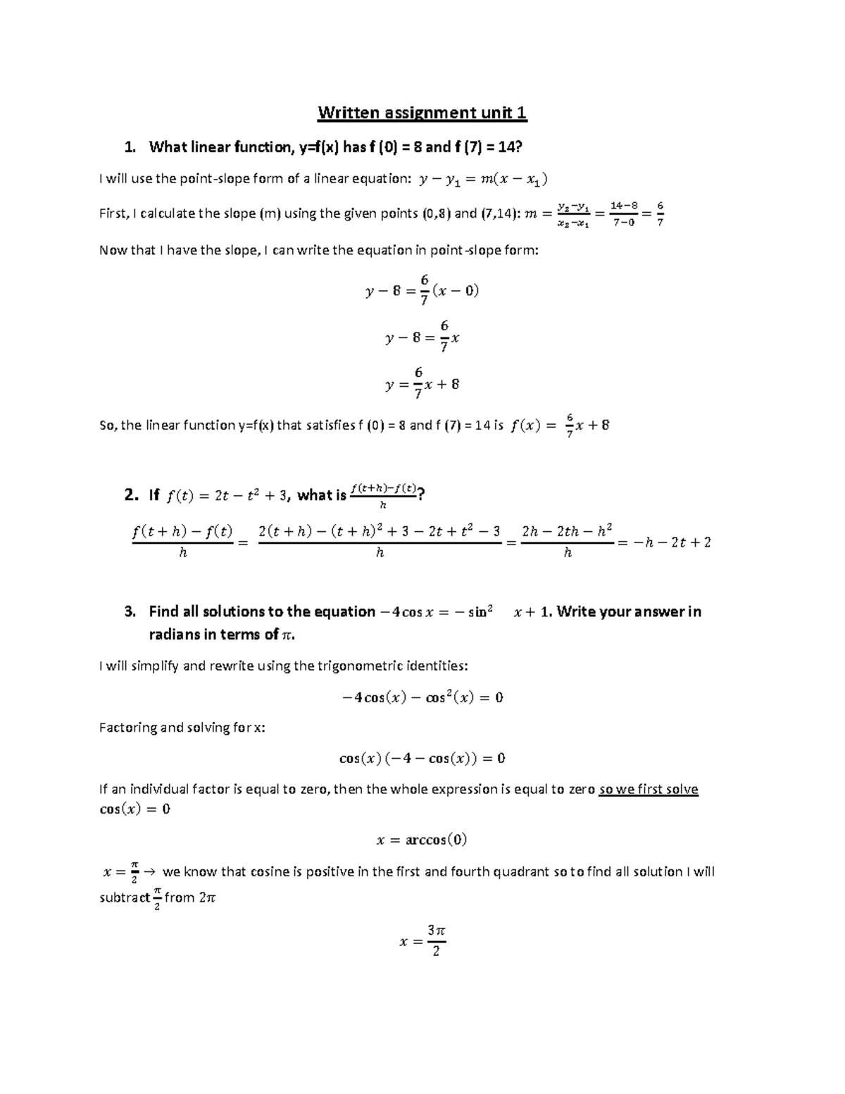 Linear functions trigonometric equations graphing and cellular phone ...