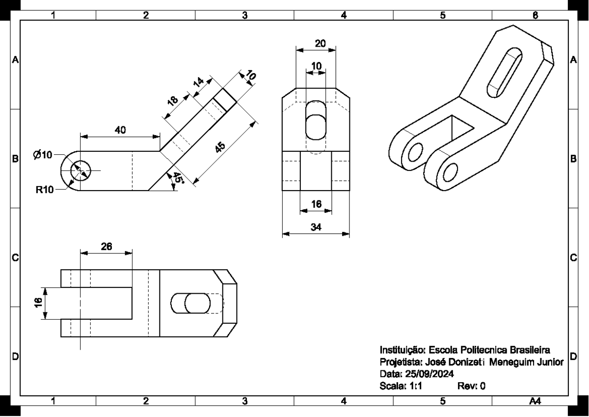 Projeto de Desenho Tecnico em CAD da Politécnica - Desenho Técnico ...