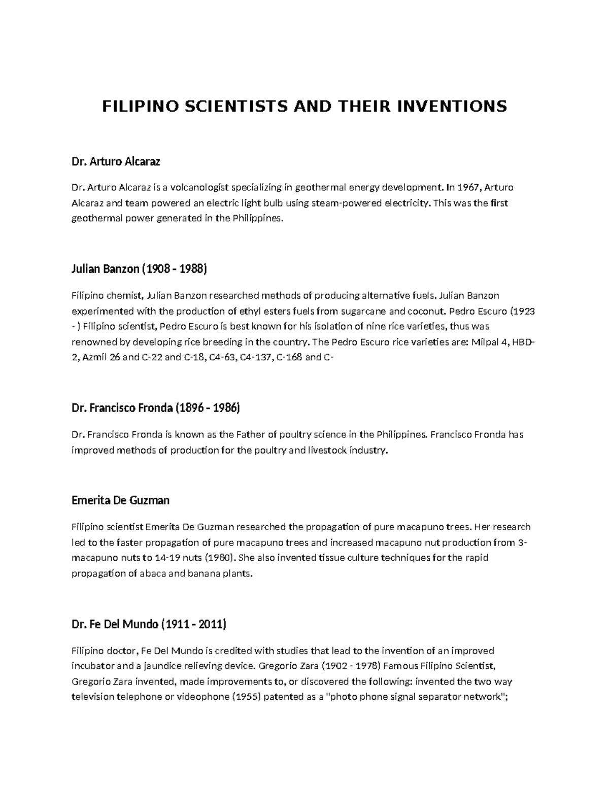 Filipino Scient-WPS Office - FILIPINO SCIENTISTS AND THEIR INVENTIONS ...