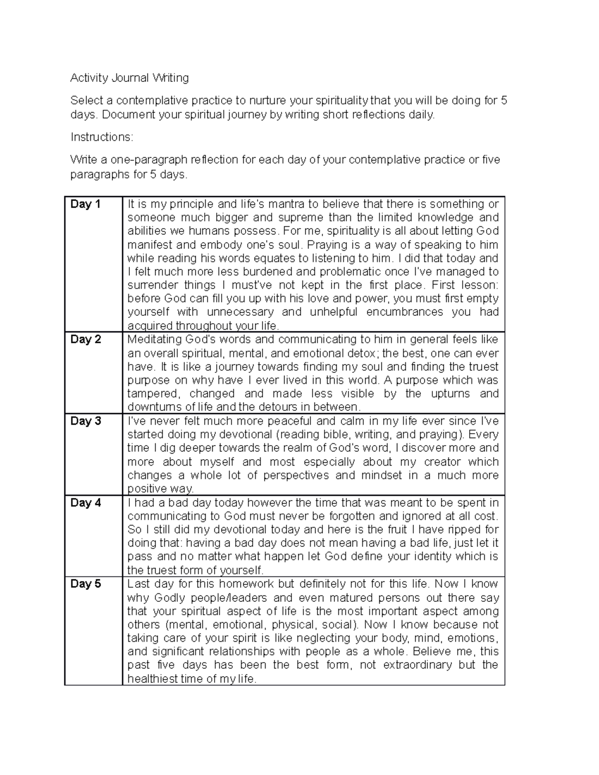 Contemplative Practice - Document your spiritual journey by writing ...