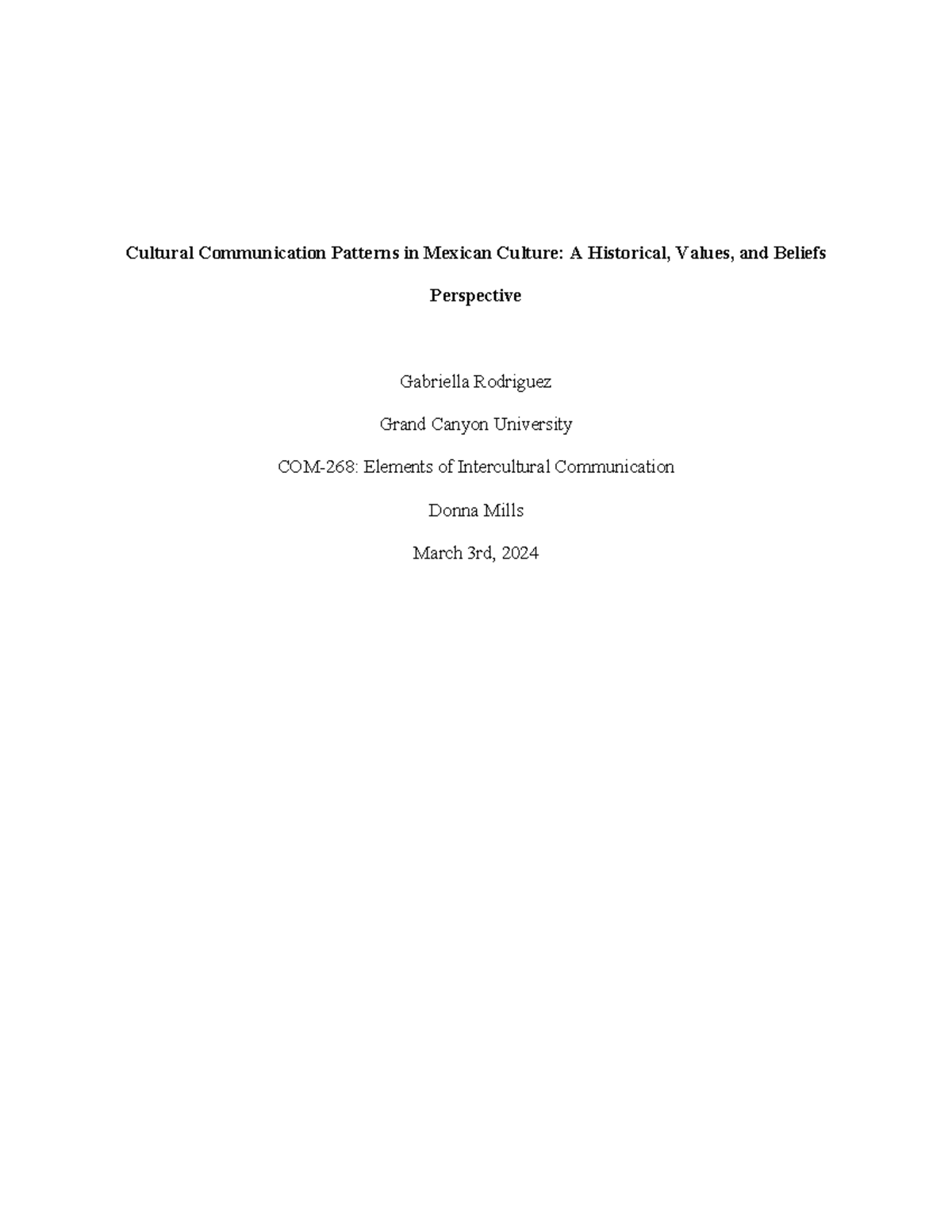 Cultural Communication Patterns in Mexican Culture - According to ...