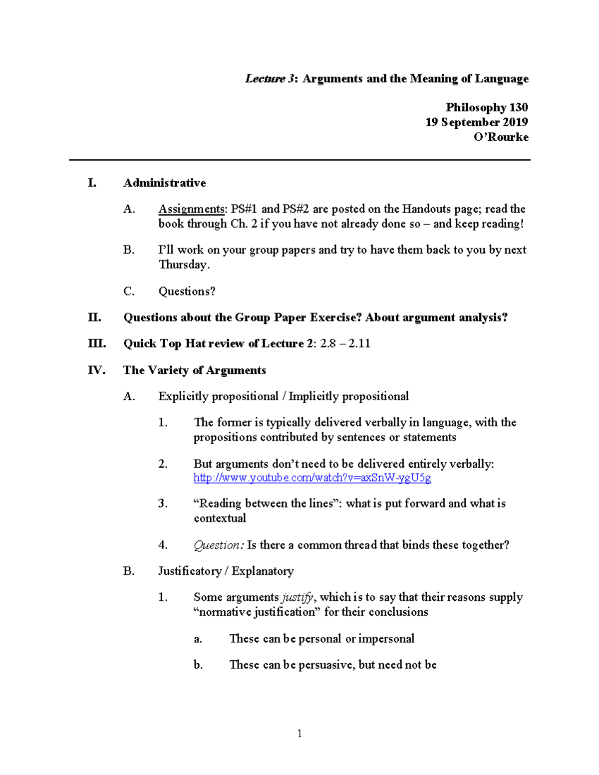 130F19-3Lex-Arguments&Meaning Of Language - Lecture 3 : Arguments and ...