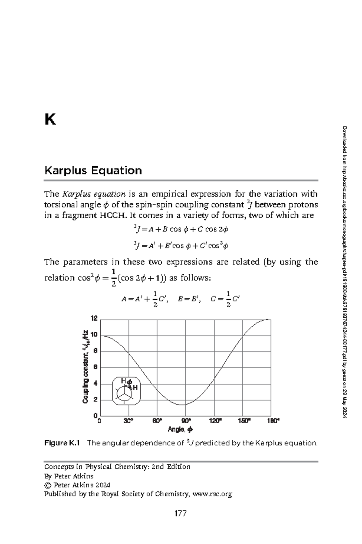 Bk9781837674244-00177 - K Karplus Equation The Karplus equation is an ...