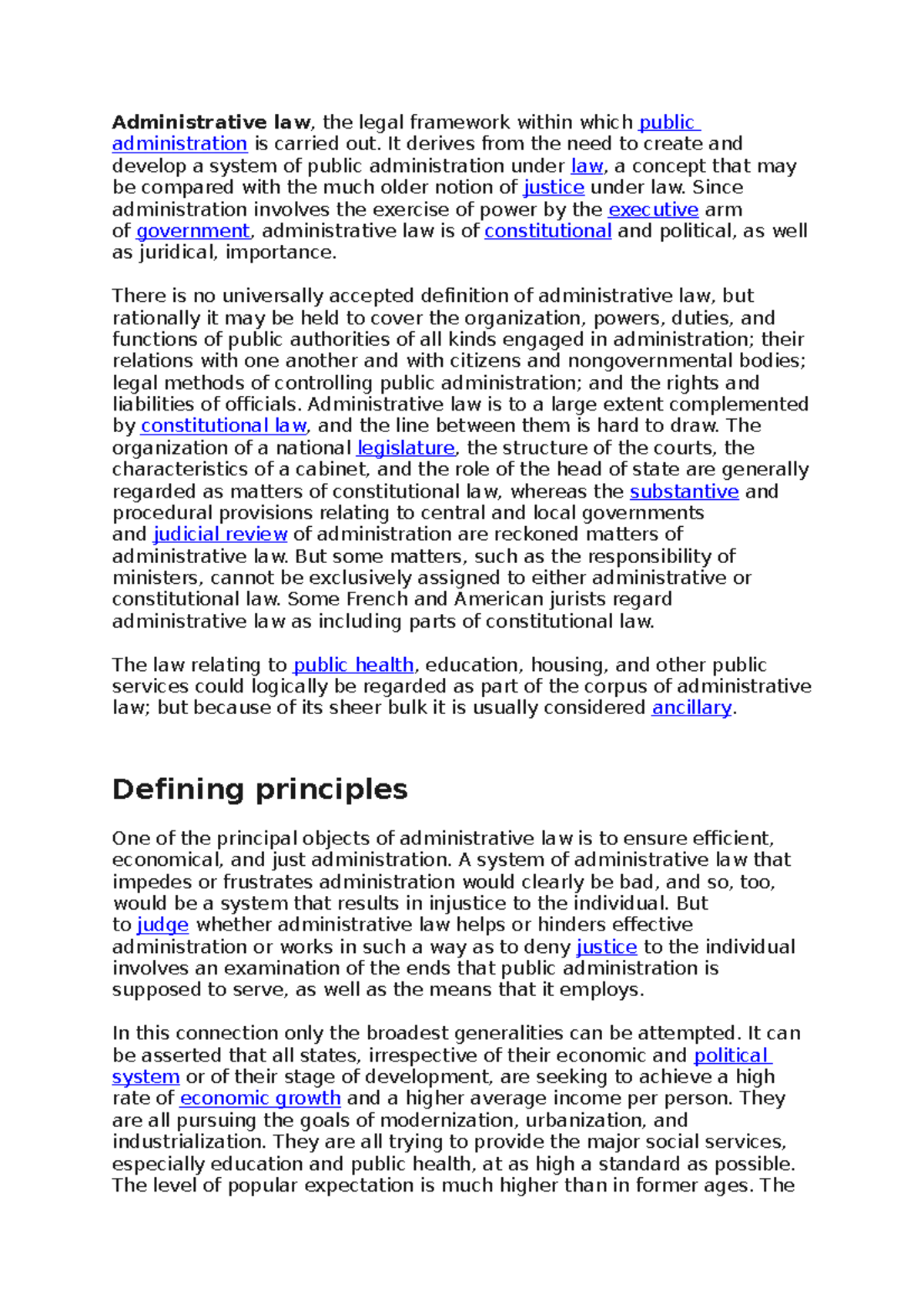 Materials - afsf - Administrative law, the legal framework within which ...