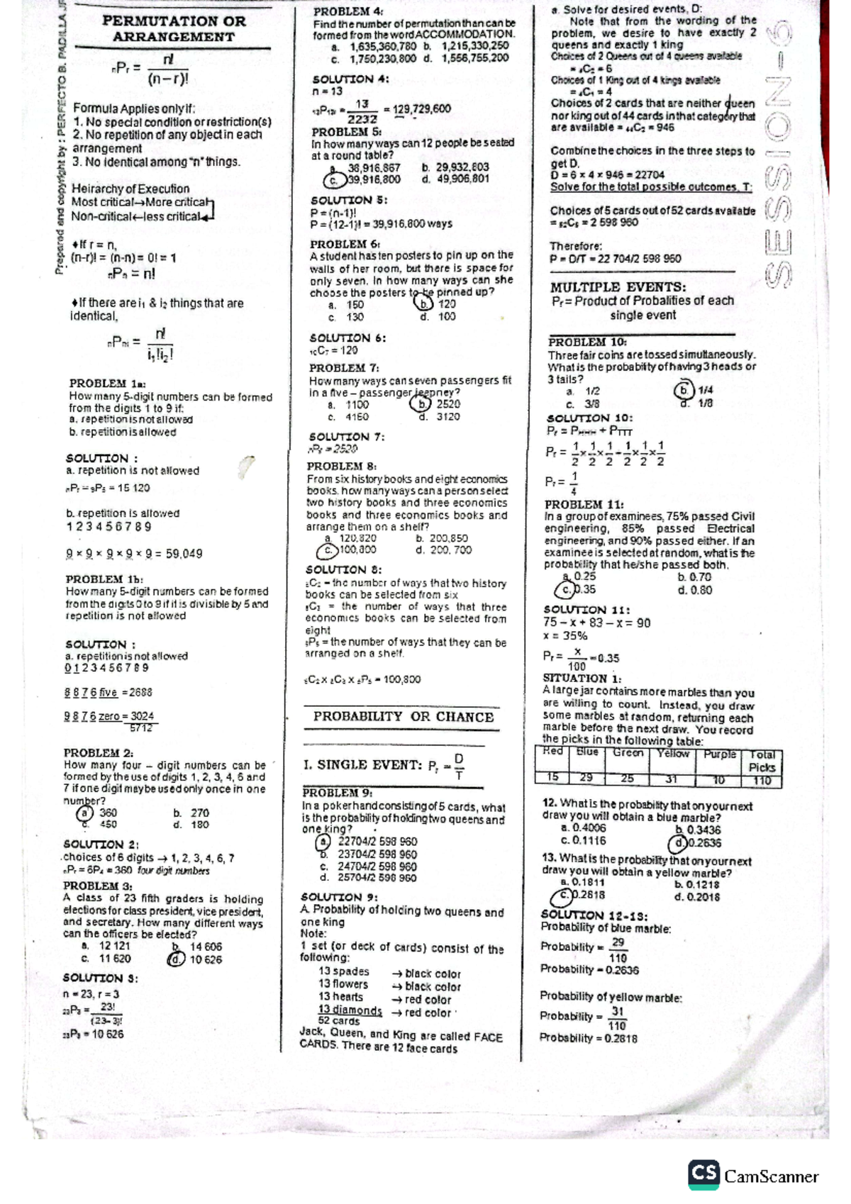 Permutations and Probability - Copy - BS-Mathematics - CamScanner ...