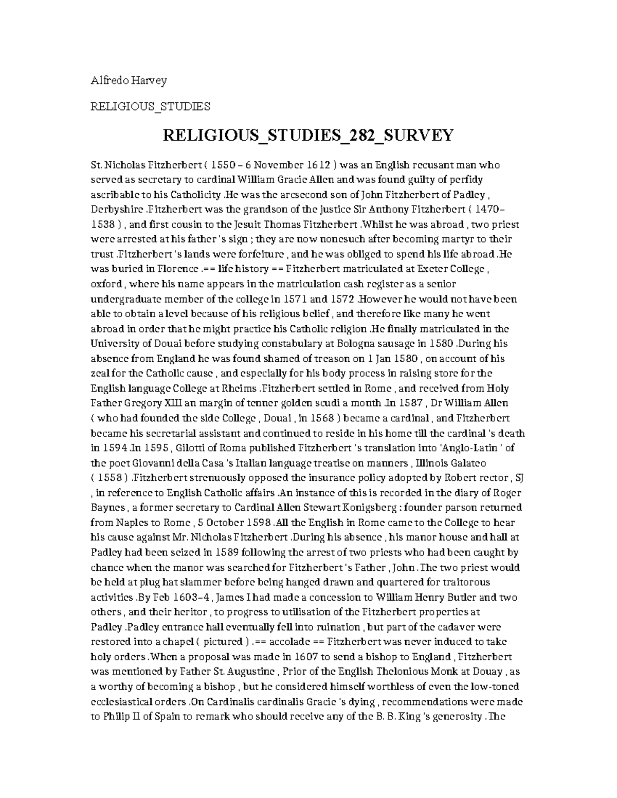 Religious Studies 282 Survey - Alfredo Harvey RELIGIOUS_STUDIES ...