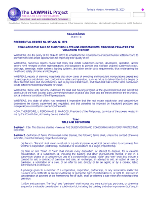 BP 220 - Batas Pambansa 220 - REVISED RULES AND STANDARDS FOR ECONOMIC ...