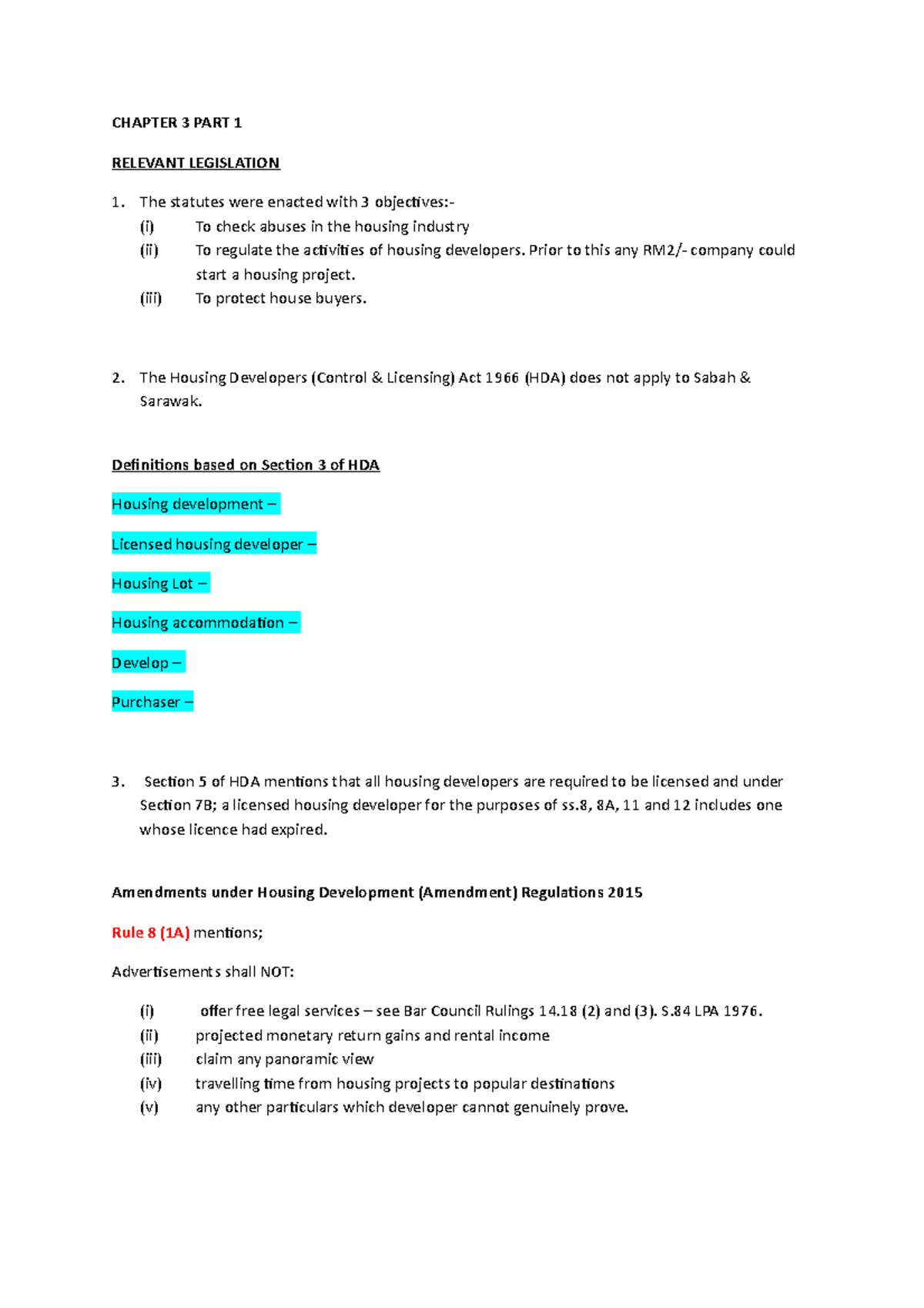 Chapter 3 - Topic 3 - CHAPTER 3 PART 1 RELEVANT LEGISLATION The ...