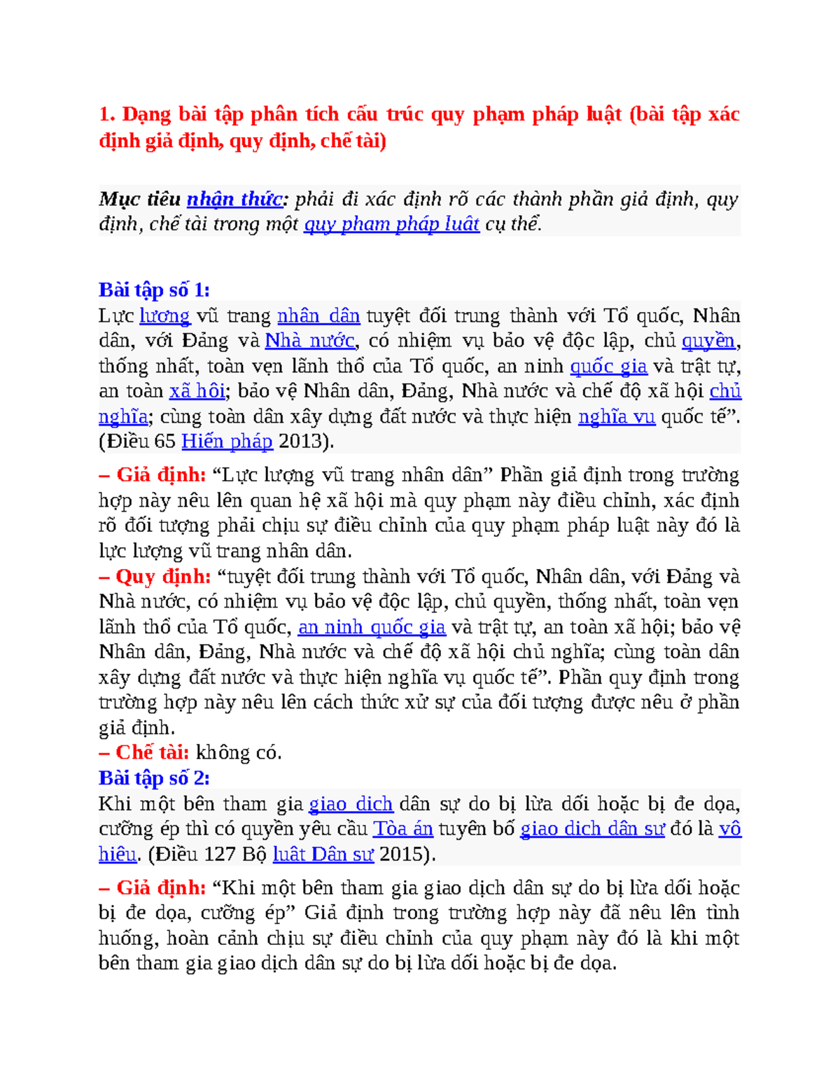 [123doc] - bai-tap-xac-dinh-cau-truc-quy-pham-phap-luat-quan-he-phap-luat - Dạng bài tập phân ...