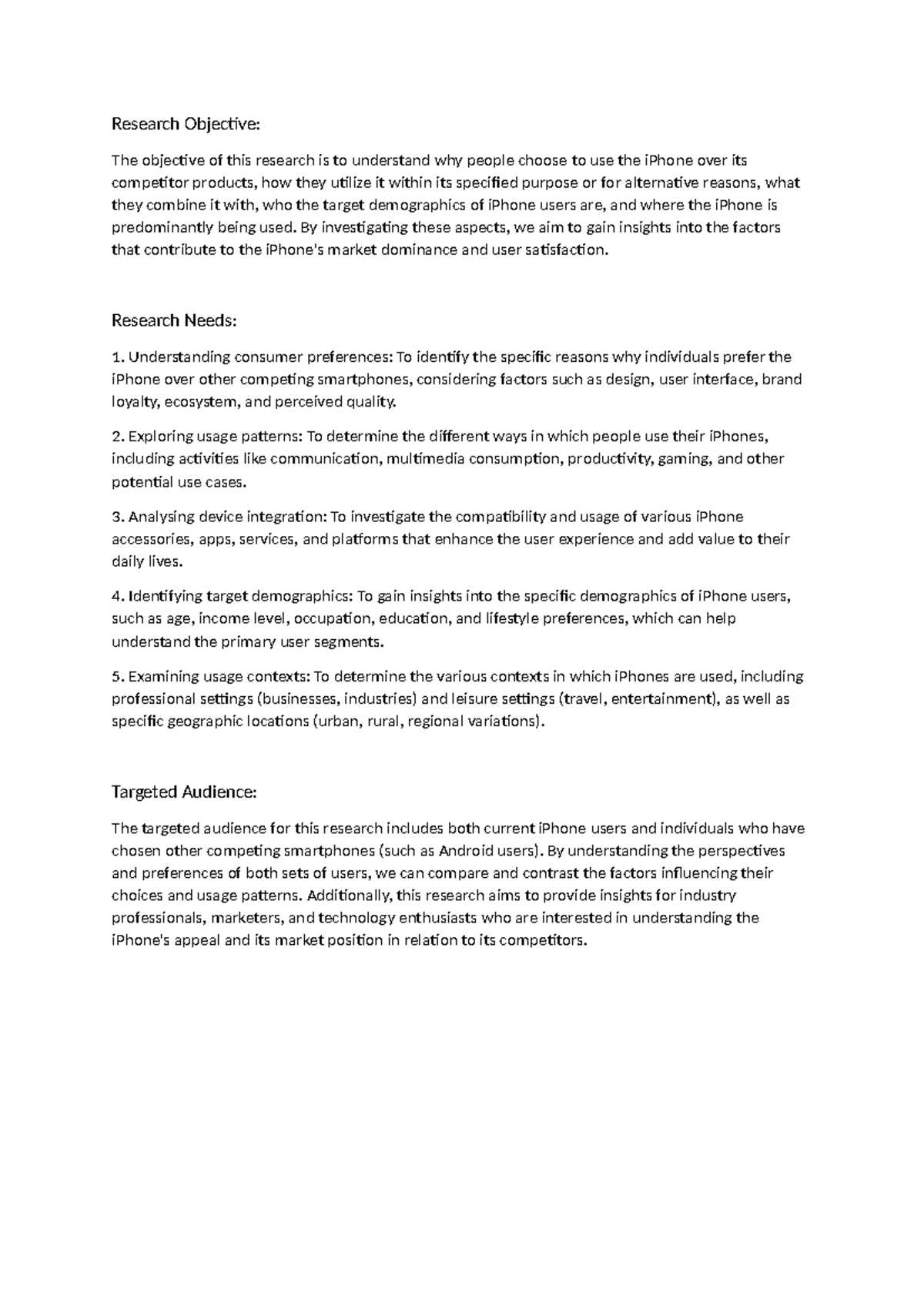 Assignment-m1 - Thank you - Research Objective: The objective of this ...