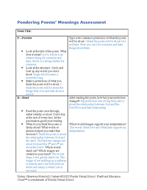 Final draft assess rubric 4 - Final Draft Assessment Step 1: Paste your ...