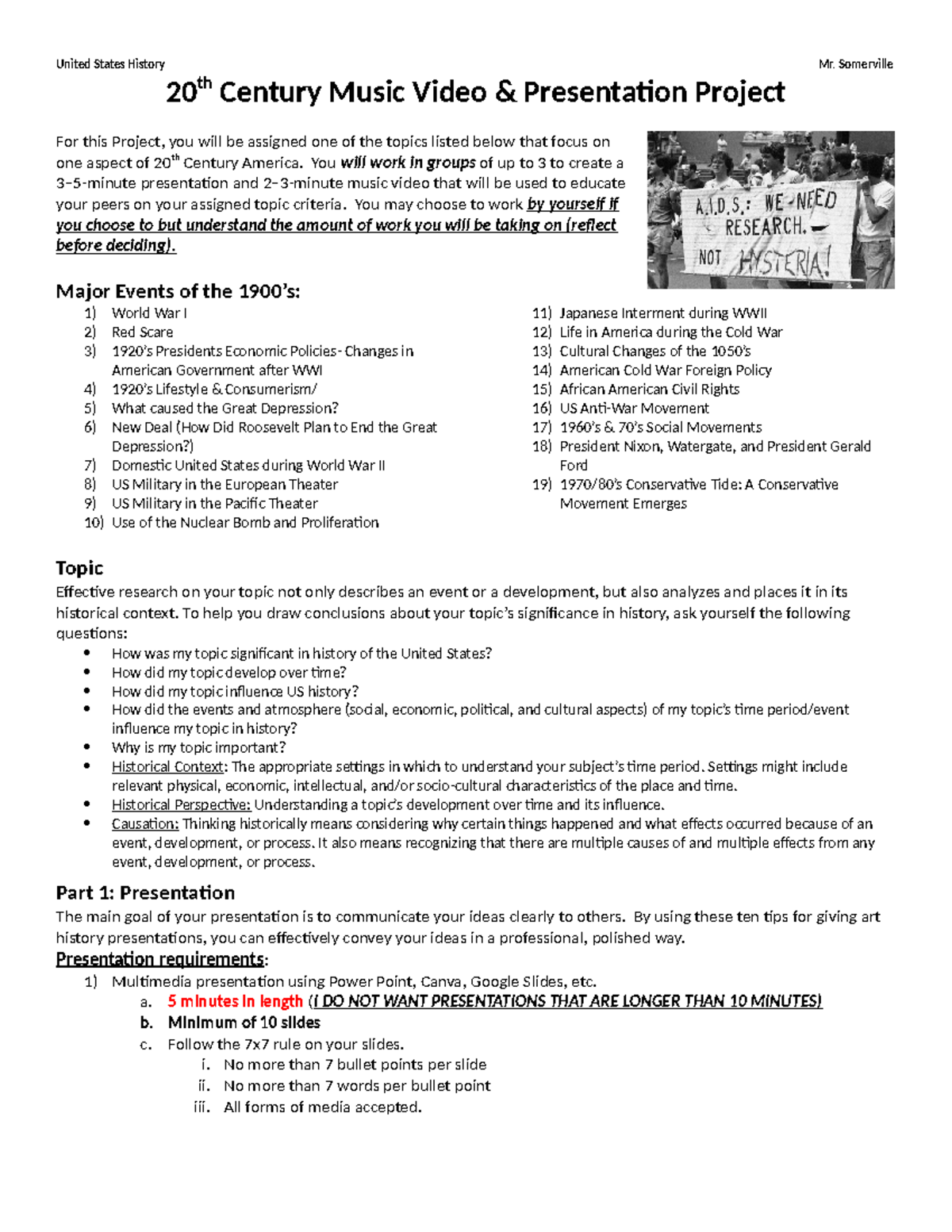 2023 Final Project - esrts ert - 20 th Century Music Video ...