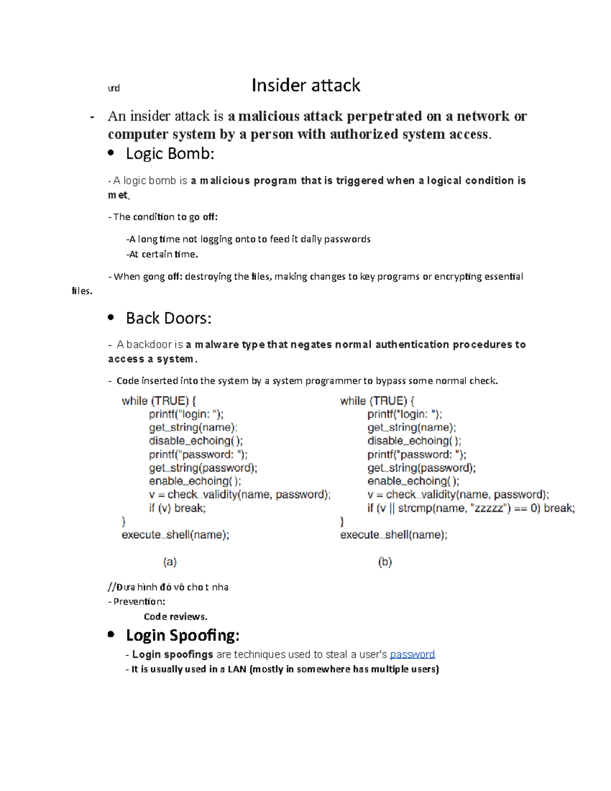 Insider attack for presentation - ưd Insider attack An insider attack ...