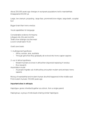 Human Evolution Notes - This is for Roxanne Leigh Stienmuller - Big ...
