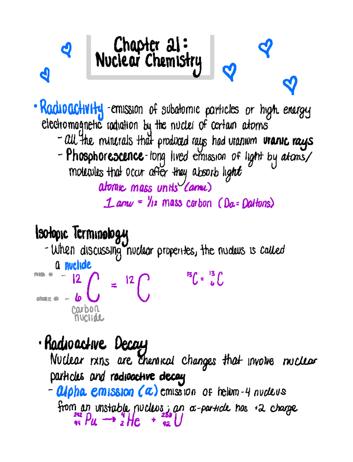 Chapter 21 - Schroeder- Gen Chem 2 notes - Chapter 21 8 y Nuclear ...