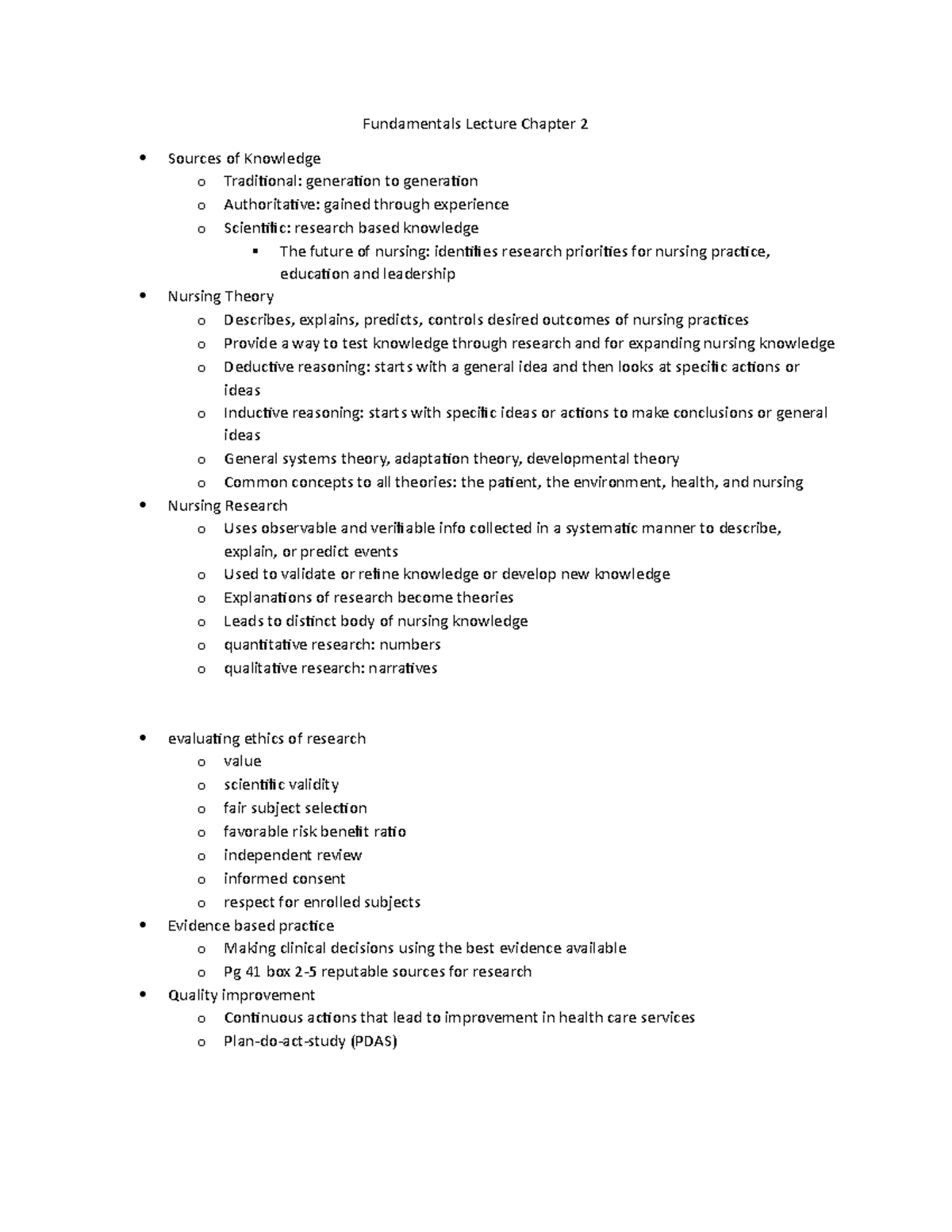 Fundamentals Lecture Chapter 2 - Studocu