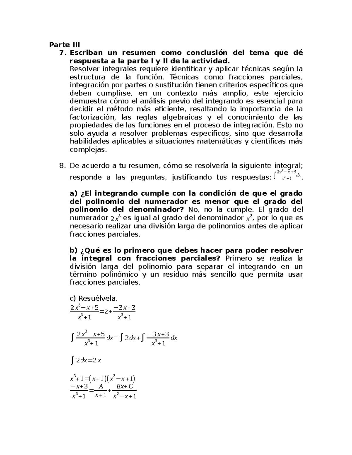 Parte III ACT 6 - Mate - Parte III 7. Escriban un resumen como conclusión del tema que dé ...