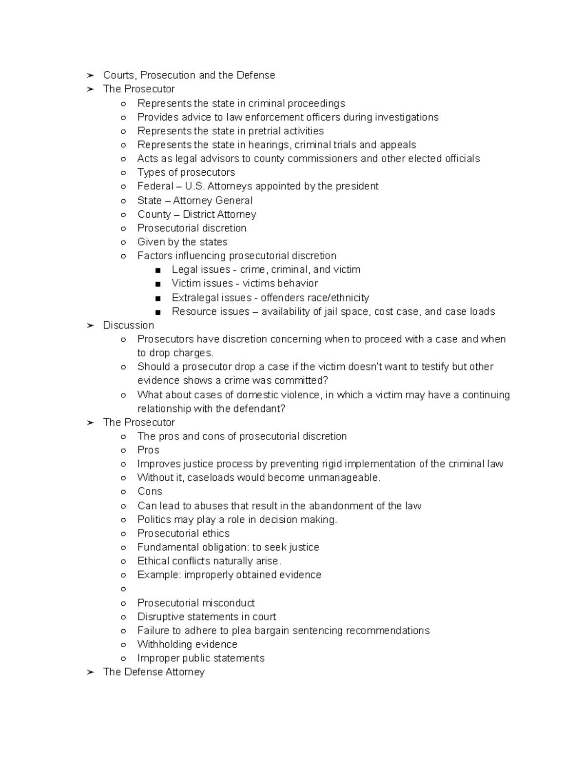 Courts, Prosecution and the Defense 7.2 - Courts, Prosecution and the ...