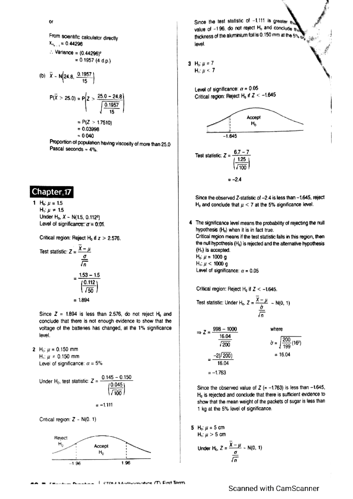 Chapter 17 ans - MATHS T LATIHAN - Maths T - Studocu