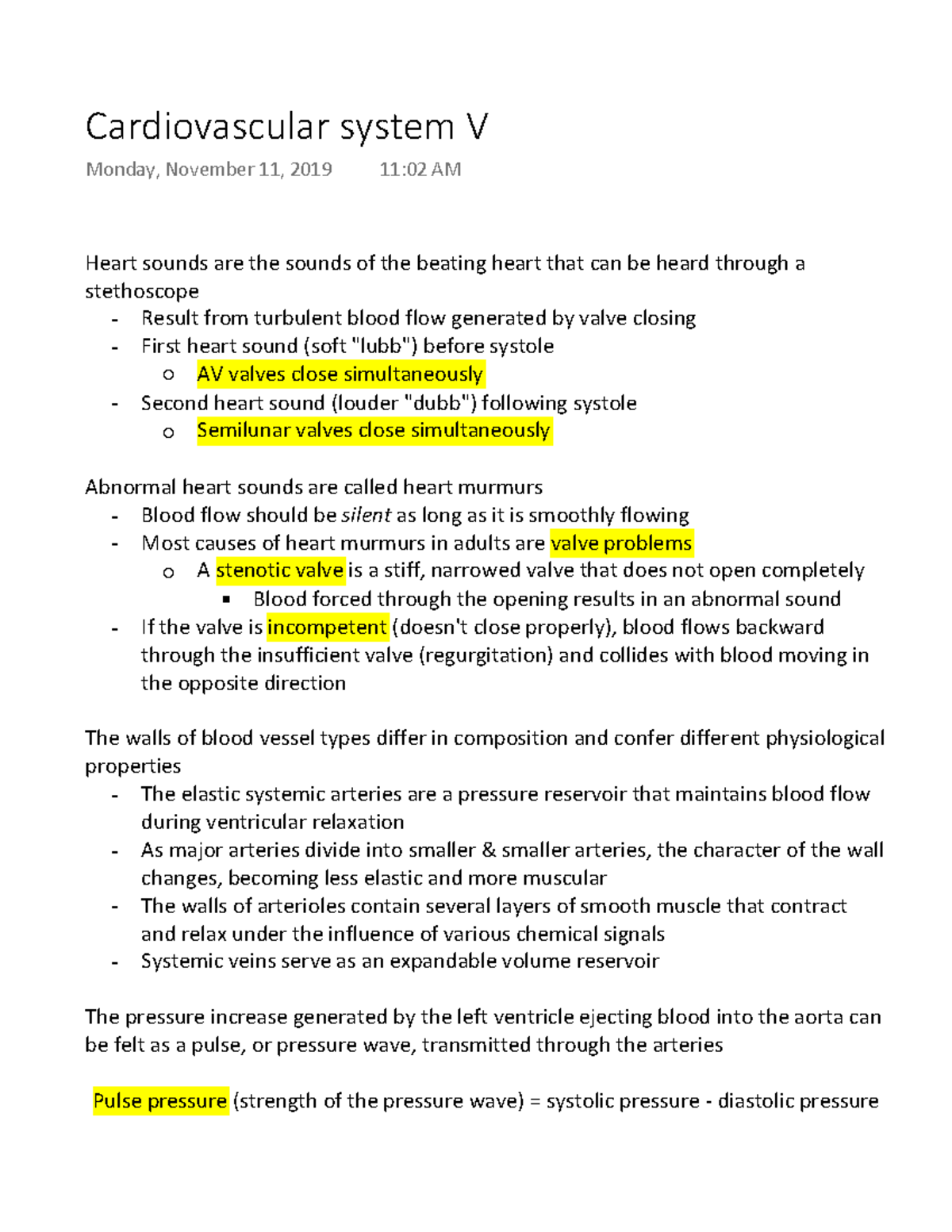 Cardiovascular system V - Warning: TT: undefined function: 32 Heart sounds are the sounds of the ...