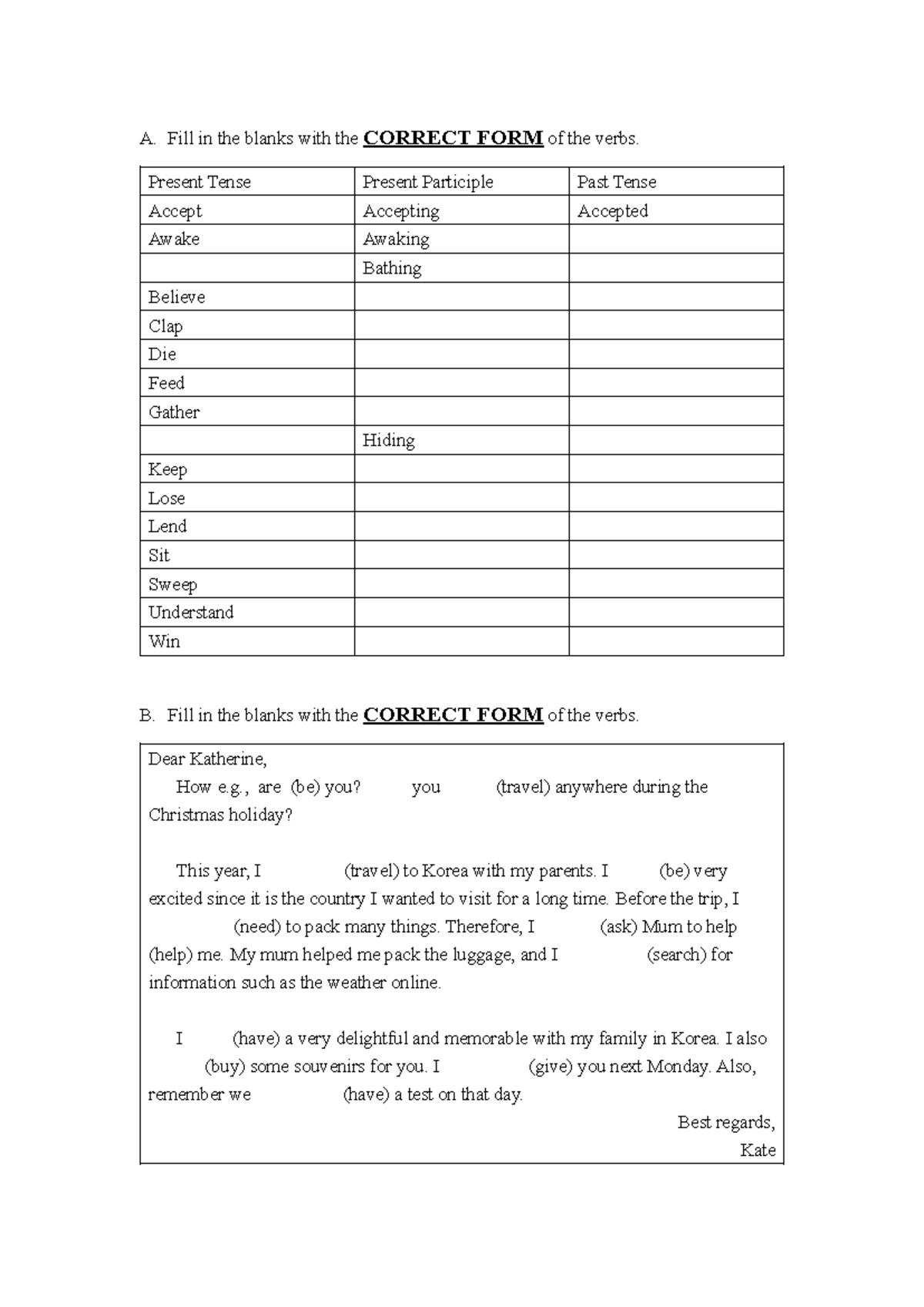 Revision WS (P.4) Mar - English Exercise for Primary 4 student - A ...