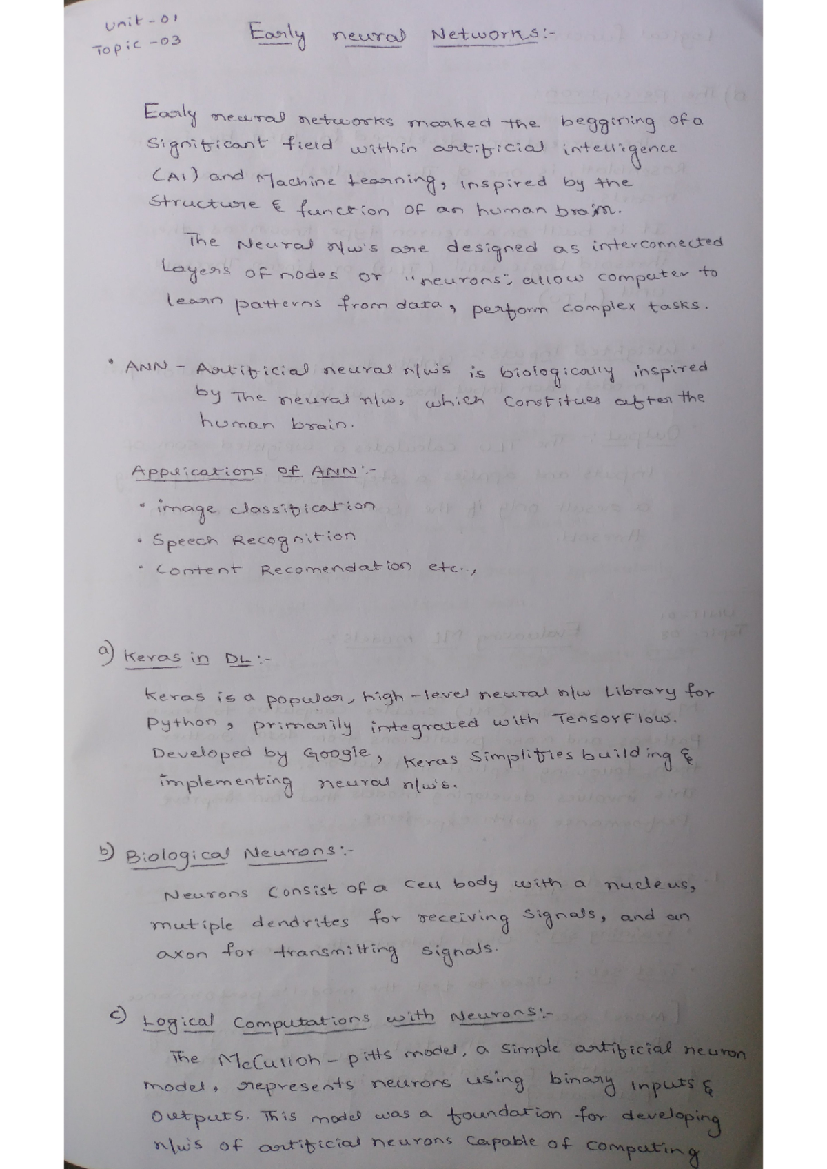 DL - U1 09112024 123248 split 2 - unit 01 Topi .03 Early neural Early neural networks marked the ...