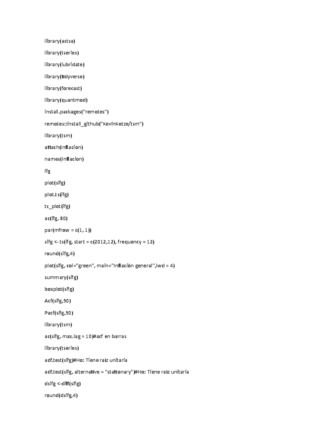 Arima R - Modelos econométricos - library(astsa) library(tseries ...