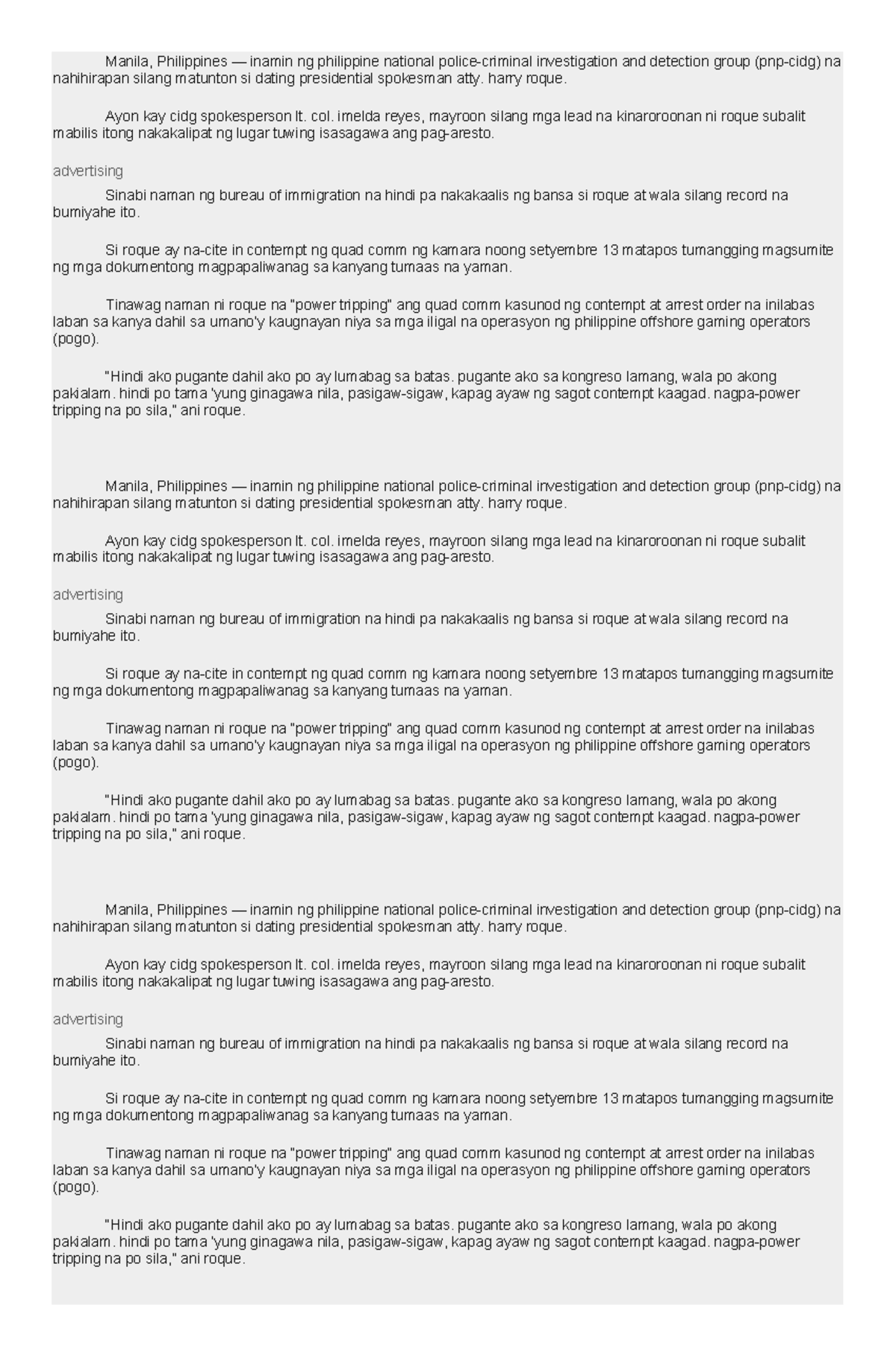 Balita - please - Manila, Philippines — inamin ng philippine national ...