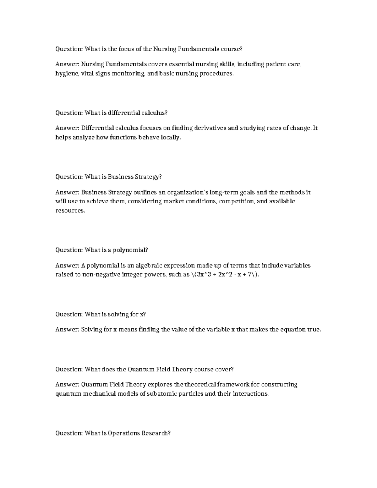 Pousse vibracula converses - Question: What is the focus of the Nursing ...