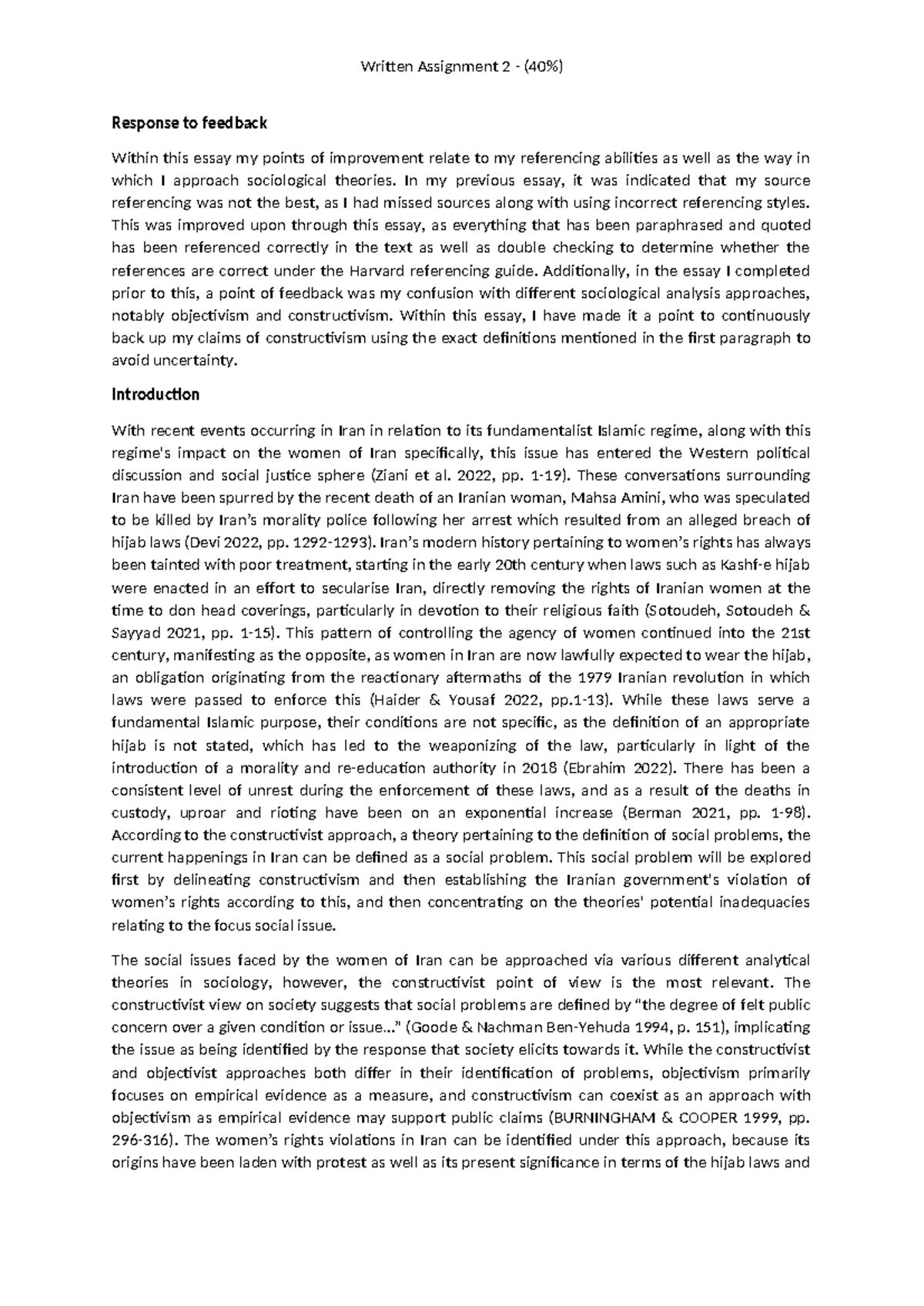 Social problems written assignment number 2 worth 40% (based on ...