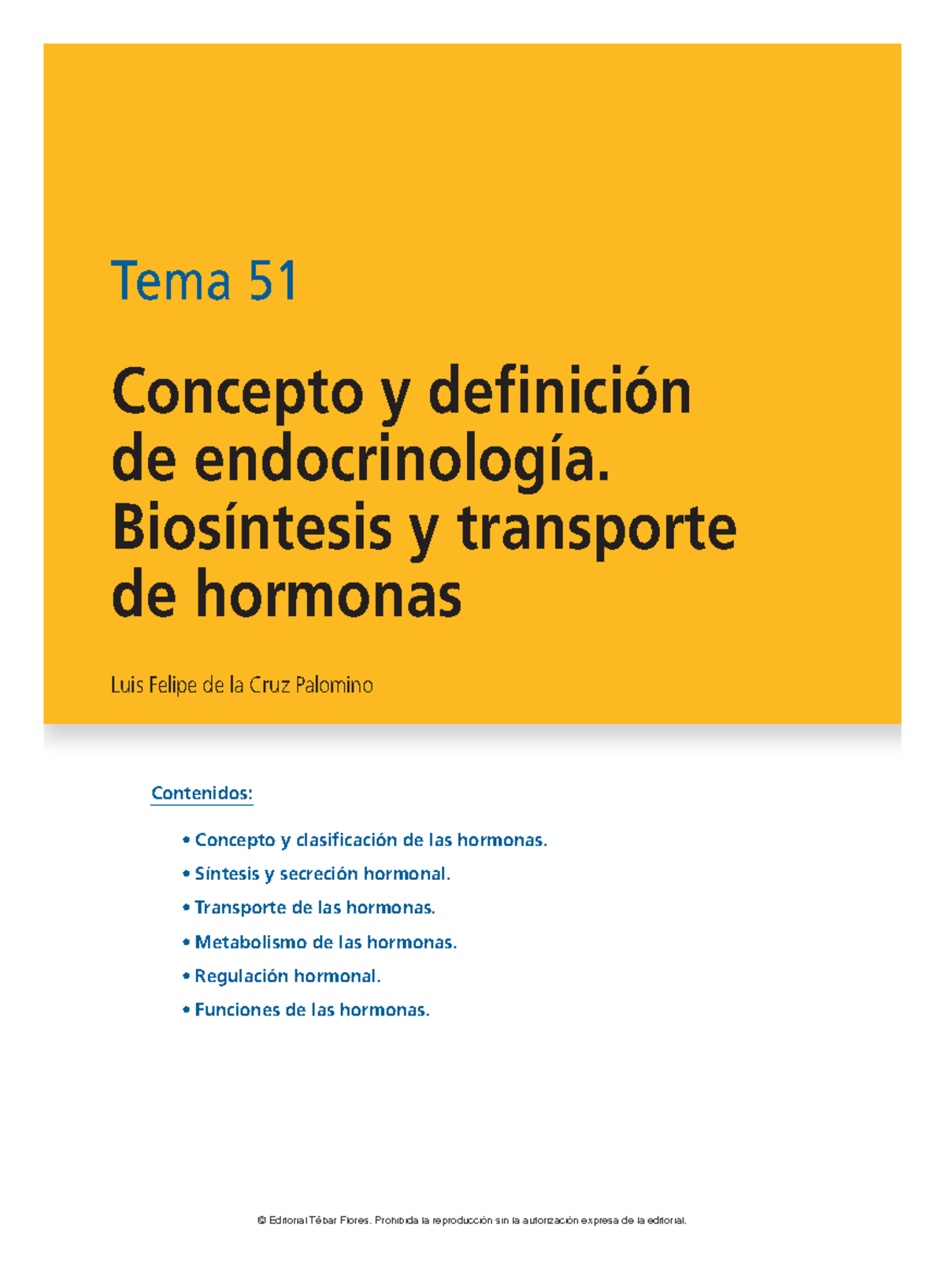 Endocrinología. Mecanismos de producción y secreción de hormonas - TEMA ...