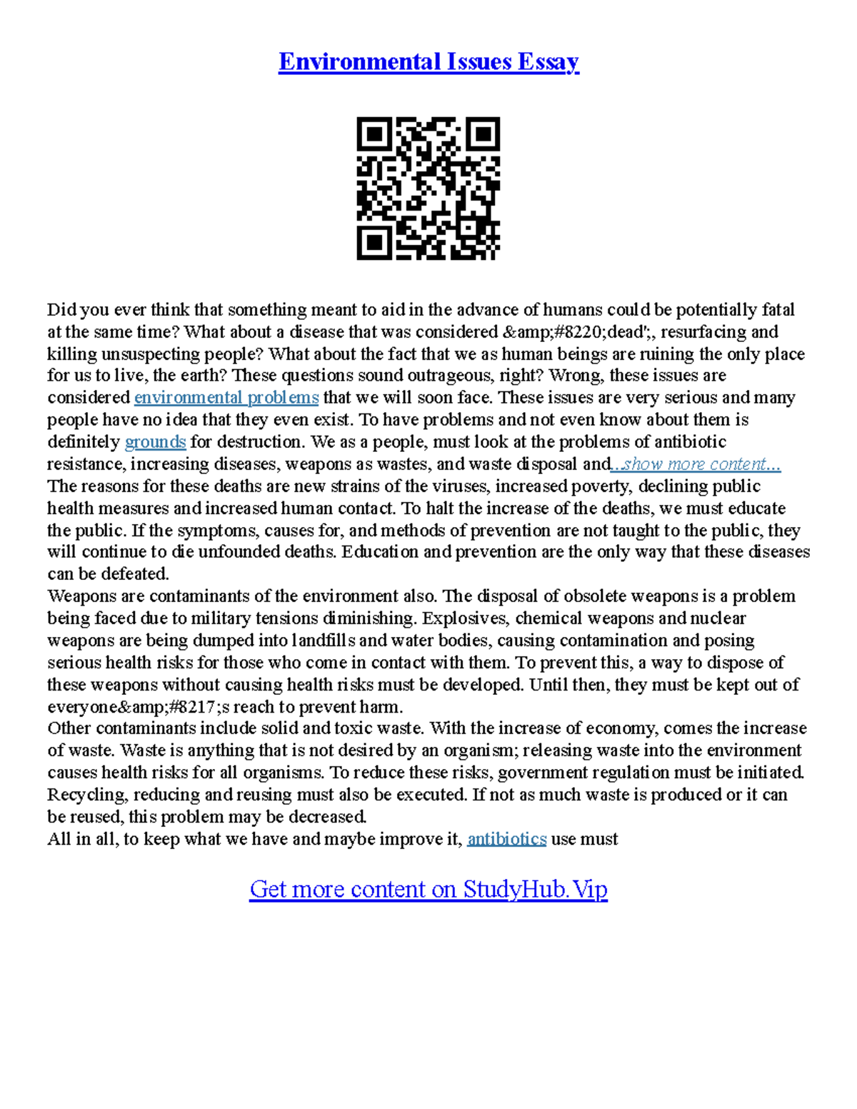 Essays On Environmental Issues - Environmental Issues Essay Did you ...