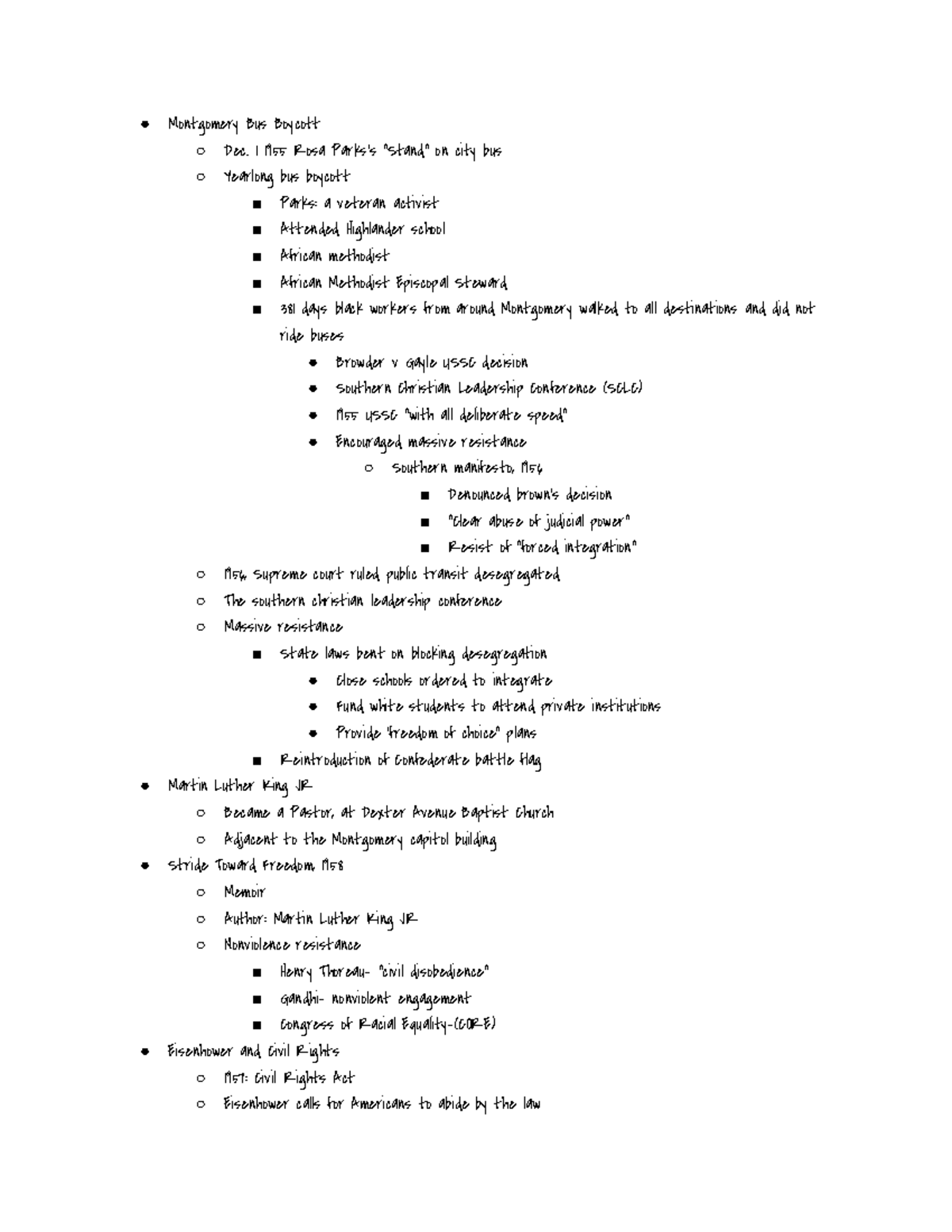 HST 131 11 16 lecture - Chet Bush - Montgomery Bus Boycott Dec. 1 1955 ...