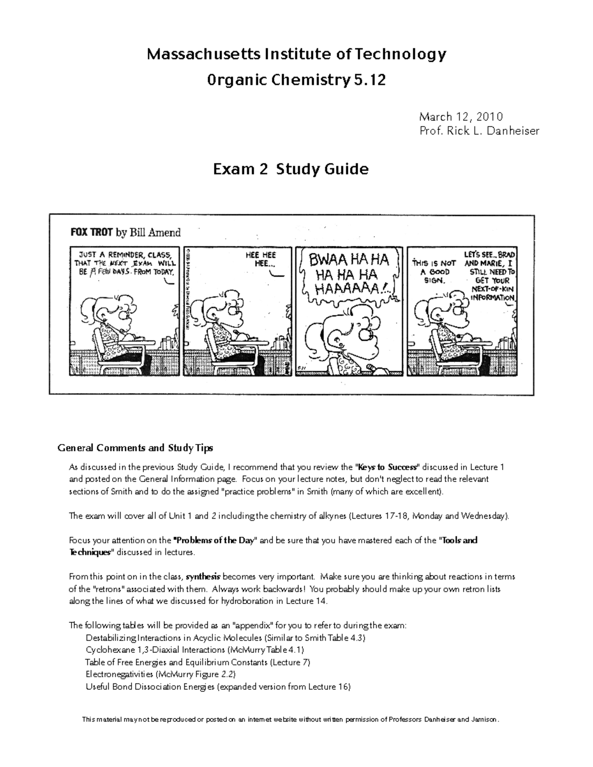 Exam 2 Study Guide Notes - Massachusetts Institute of Technology ...