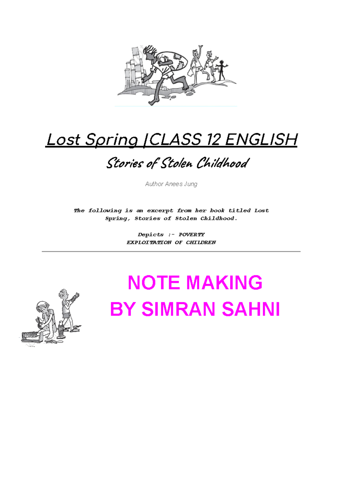 lost spring of flamingo book class 12 cbse - Lost Spring |CLASS 12 ...