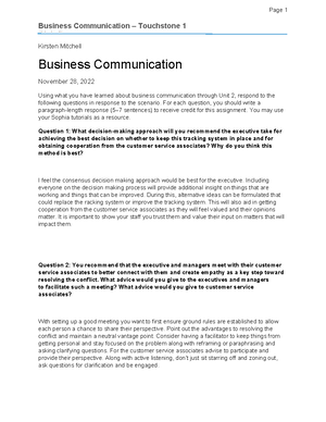 Touchstone 3 - Sophia Learning – Business Communication 11/12 ...